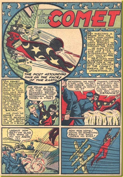 Cole's Comics: THE COMET (1940): Jack Cole’s First Superhero Streaks ...